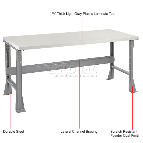 Global Industrial™ Flared Leg Workbench w/ Laminate Square Edge Top, 72 ...