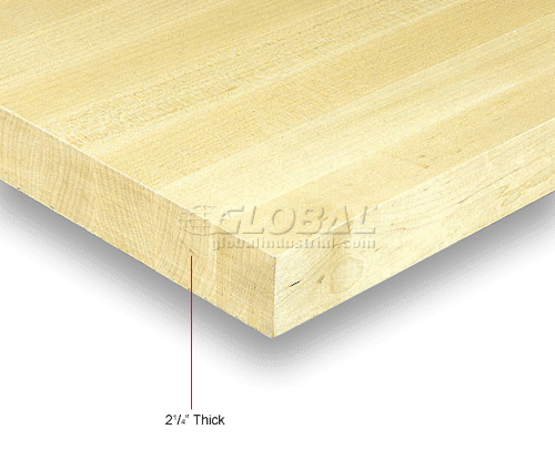 Global Industrial™ Workbench Top, Maple Butcher Block Square Edge, 72"W ...