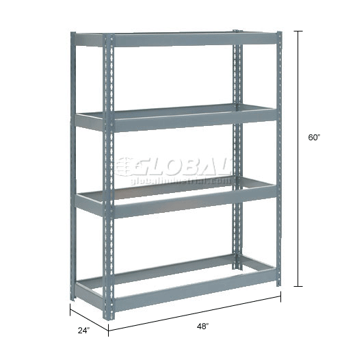 Global Industrial™ Extra Heavy Duty Shelving 48"W x 24"D x 60"H With 4 ...
