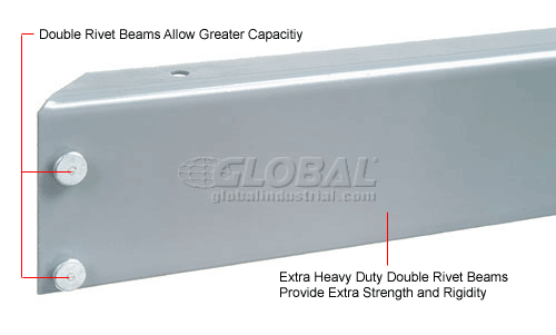 Global Industrial™ Additional Shelf Level Boltless 48"W x 18"D - Gray