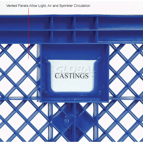 Global Industrial™ Easy Assembly Vented Wall Container - Casters 39-1/4 ...