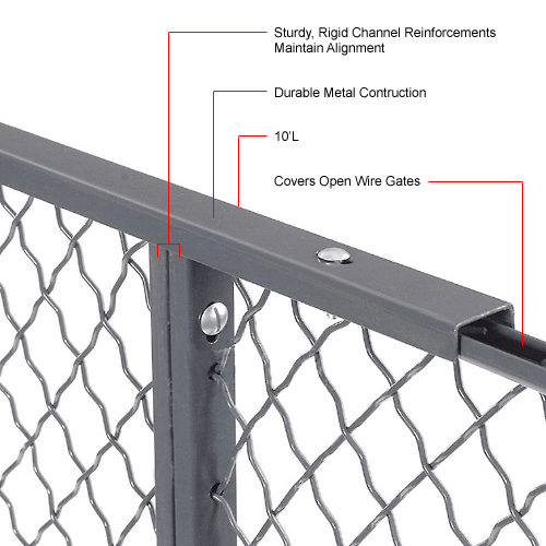 Global Industrial™ Wire Mesh Partition Security Room 20x15x8 without ...