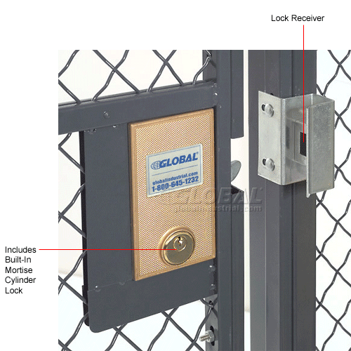 Global Industrial™ Wire Mesh Partition Security Room 30x20x8 without ...