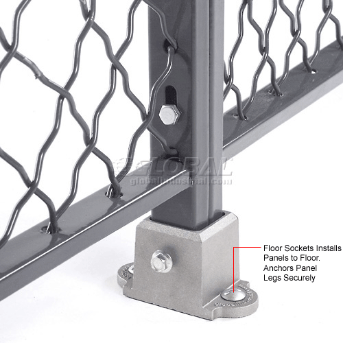 Global Industrial™ Wire Mesh Partition Security Room 20x15x8 without ...