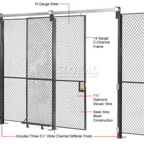 Global Industrial™ Wire Mesh Sliding Gate - 8x4 | 603337 ...