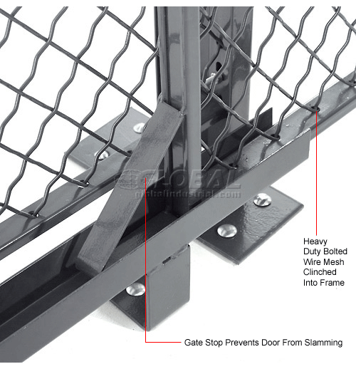 Global Industrial™ Wire Mesh Partition Security Room 20x15x8 without ...