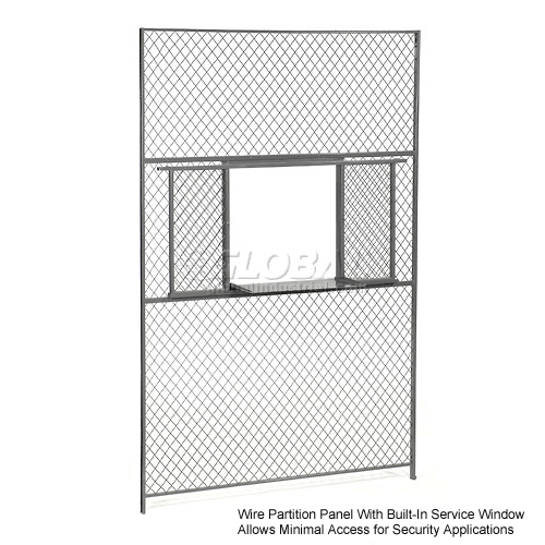 Global Industrial™ Wire Mesh Service Window for 8' Security Room