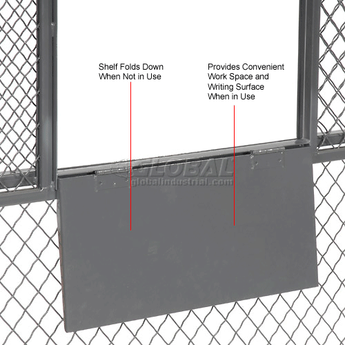 Global Industrial™ Wire Mesh Service Window for 8' Security Room