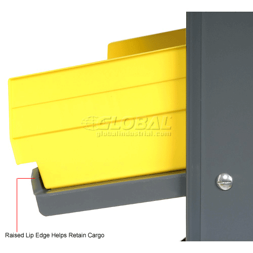 Global Industrial™ 16 Shelf Double-Sided Mobile Pick Rack - 64 Yellow ...