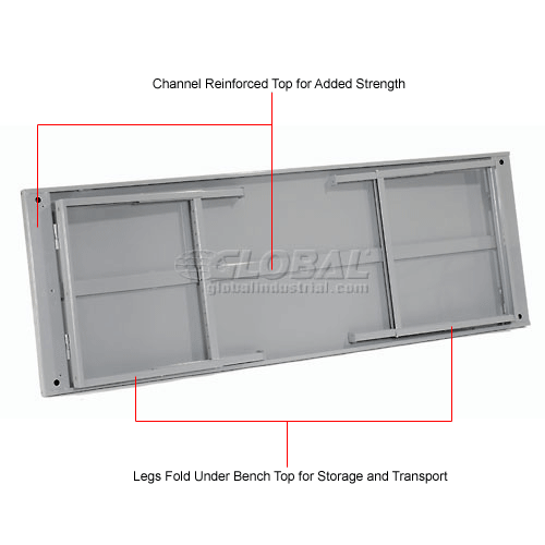 Global Industrial™ Heavy Duty Workbench w/ Steel Square Edge Top, 120"W ...