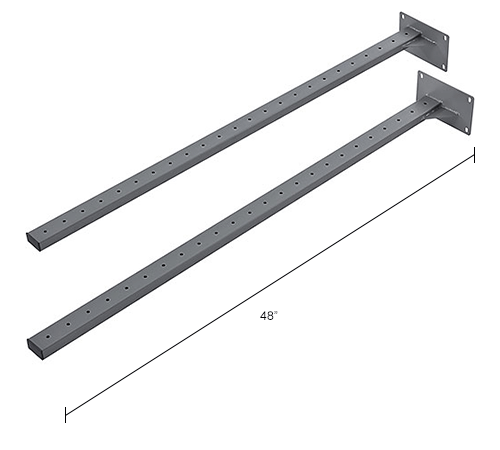 Upright Kit 48"H Pair - Gray | 606940GY - GLOBALindustrial.com