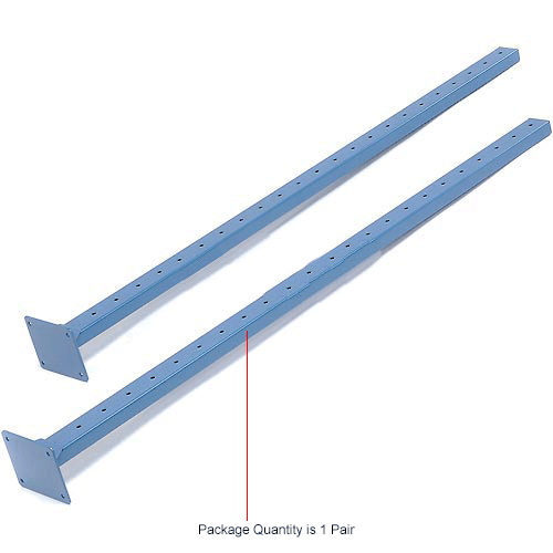 Global Industrial™ Steel Uprights, Blue, 2/Pack
