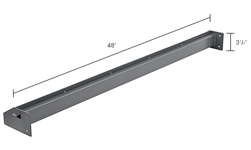 Global Industrial™ 48"W Bin Rail- Gray