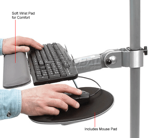Global Industrial™ Adjustable Ergonomic Standing Computer Workstation ...