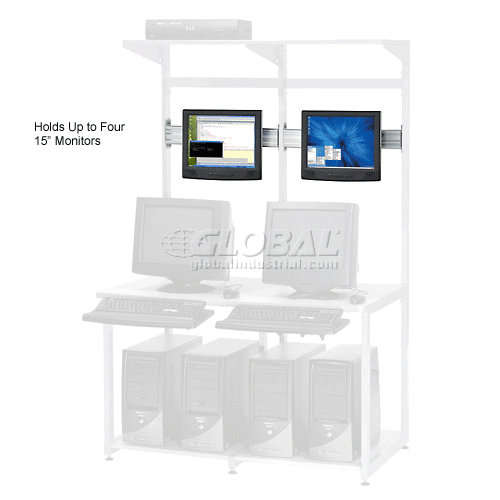 Global Industrial™ Flat Panel Monitor Track For 48" LAN Station