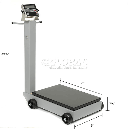 Detecto 8852F-185 NTEP Digital Receiving Scale 1000lb x 0.5lb/ 440kg x ...