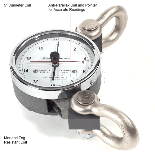 Dillon AP Mechanical Dynamometer, 5" Dial, 10,000 lb x 100 lb