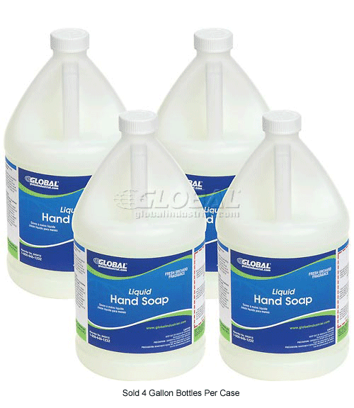 Global Industrial™ Liquid Hand Soap - Case Of Four 1 Gallon Bottles