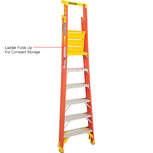Werner 6' Type 1A Fiberglass Podium Ladder - PD6206
