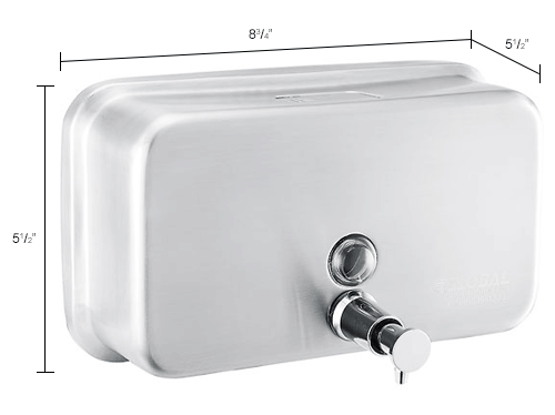 Global Industrial™ Stainless Steel Horizontal Liquid Soap Dispenser ...