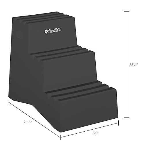 Global Industrial™ 3 Step Plastic Step Stand, 20"W x 28-1/2"L x 33-1/2 ...