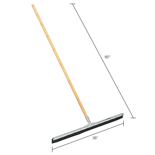 Global Industrial™ 36" Straight Floor Squeegee With Wood Handle - Pkg Qty 4