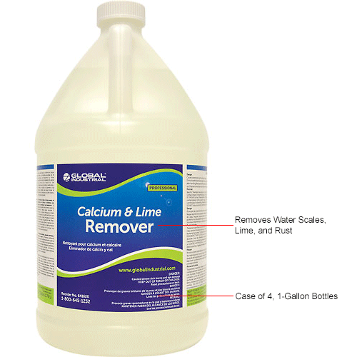 Global Industrial™ Calcium & Lime Remover, 1 Gallon Bottle, 4/Case