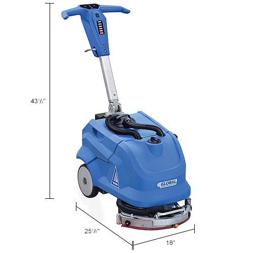Global Industrial™ Auto Battery Floor Scrubber, 13" Cleaning Path