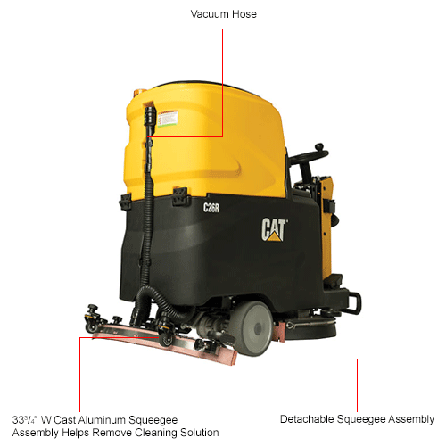 Cat® C26R Auto Ride-On Floor Scrubber, 26" Cleaning Path