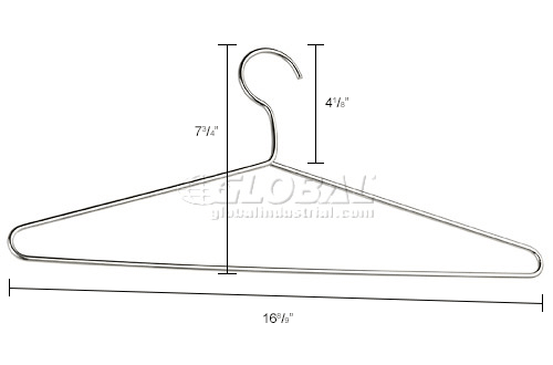 Global Industrial™ Coat Hangers Chrome Plated - Pkg of 6 - Pkg Qty 2 ...