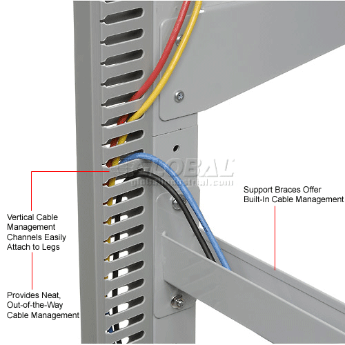 Global Industrial™ 72" Computer LAN Workstation, 72"W x 30"D x 74"H ...
