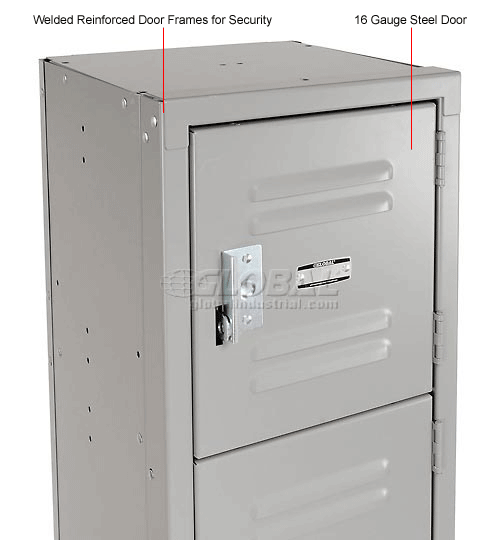 Global Industrial™ 6-Tier 6 Door Box Locker, 12"W x 12"D x 12"H, Gray ...