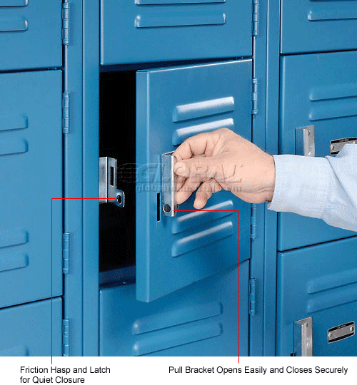 Global Industrial™ 6-Tier 18 Door Box Locker, 12"W x 18"D x 12"H, Blue ...