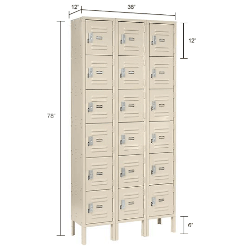 Lockers | Global Lockers | Global Industrial™ Infinity® Six Tier 18 ...