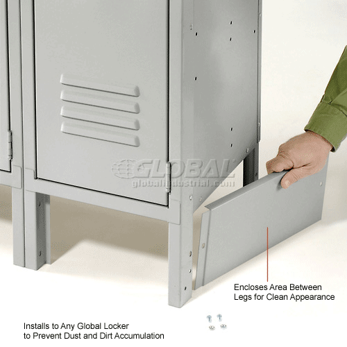 Global Industrial™ End Base For 12"D X 6"H Gray Locker Pair (Left And ...