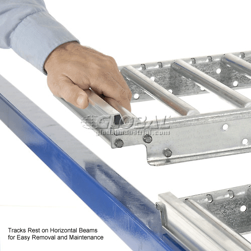 UNEX 99S4R92X48 Span Track Gravity Flow Roller Lane 48"Dx9"W