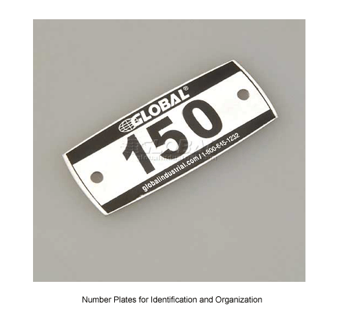 Global Industrial™ Locker Number Plate Kit - Pkg Of 199 Numbered 101 ...