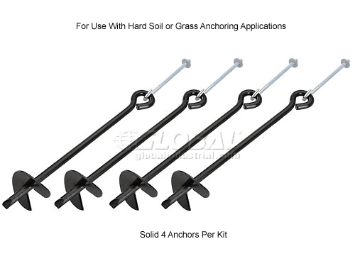 Global Industrial™ Anchor Earth Kits, 4 Anchors Per Kit