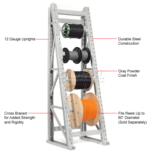 Global Industrial™ Reel Rack Starter Unit 36"W x 24"D x 120"H
