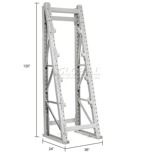 Global Industrial™ Reel Rack Starter Unit 36"W x 24"D x 120"H