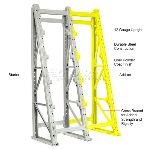 Global Industrial™ Reel Rack Add-On Unit 24" W x 24"D x 96"H