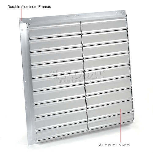 TPI Exhaust Fan Shutter, 39"W x 39"H x 3"D