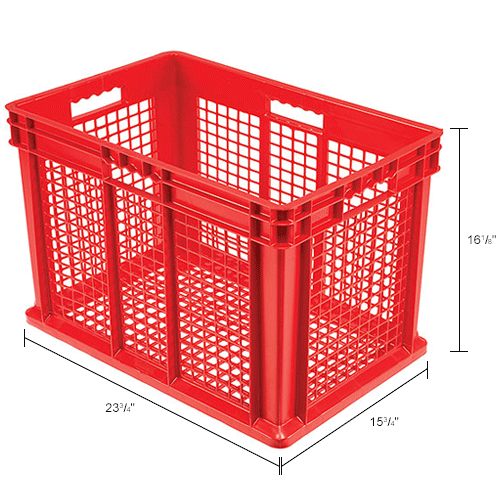 Global Industrial™ Mesh Straight Wall Container, 23-3/4"Lx15-3/4"Wx16-1 ...