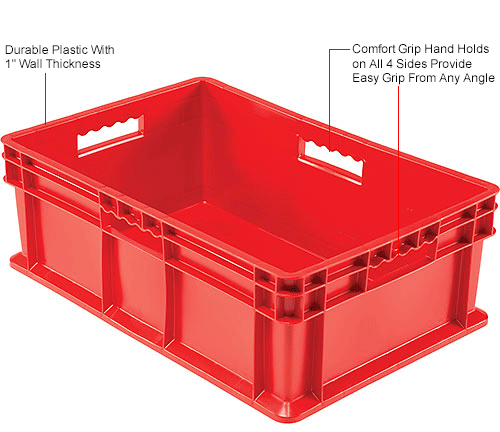 Global Industrial™ Solid Straight Wall Container, 23-3/4"Lx15-3/4"Wx8-1 ...