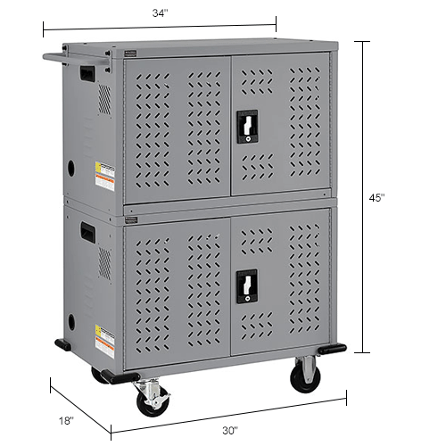 Global Industrial™ 32-Device Charging Cart For Chromebooks And Tablets ...