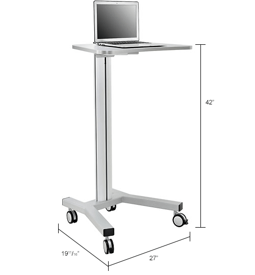 Global Industrial™ Mobile Height Adjustable Laptop Workstation