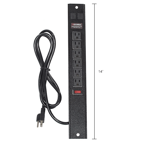 Global Industrial™ Power Kit for 68"H and 81"H Orbit Posts - Black