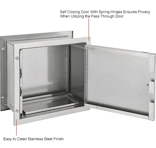 Global Industrial™ Stainless Steel Specimen Pass-Thru Cabinet, Recessed ...