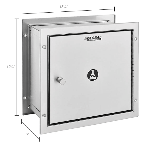 Global Industrial™ Stainless Steel Specimen Pass-Thru Cabinet, Recessed ...