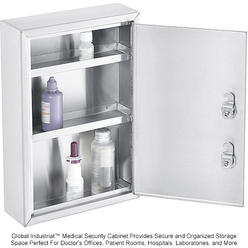 Global Industrial™ Stainless Steel Medical Cabinet W/Double Key Locks ...